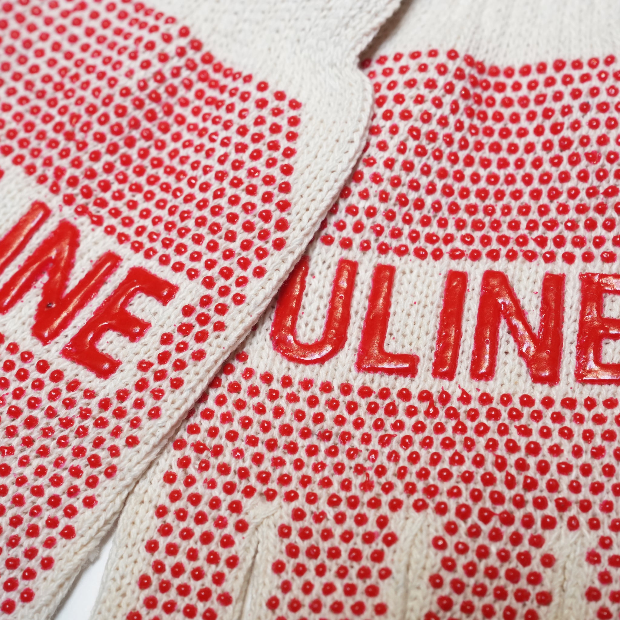 PVC Dot Knit Gloves | Color_Red | No_u-01_red【U-LINE】【ネコポス選択可能】